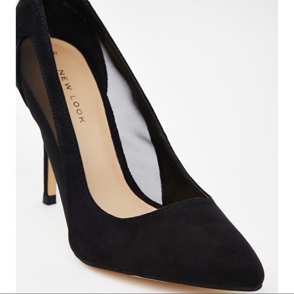 New Look | Shoes | Black Mesh Heeled Pumps | Poshmark